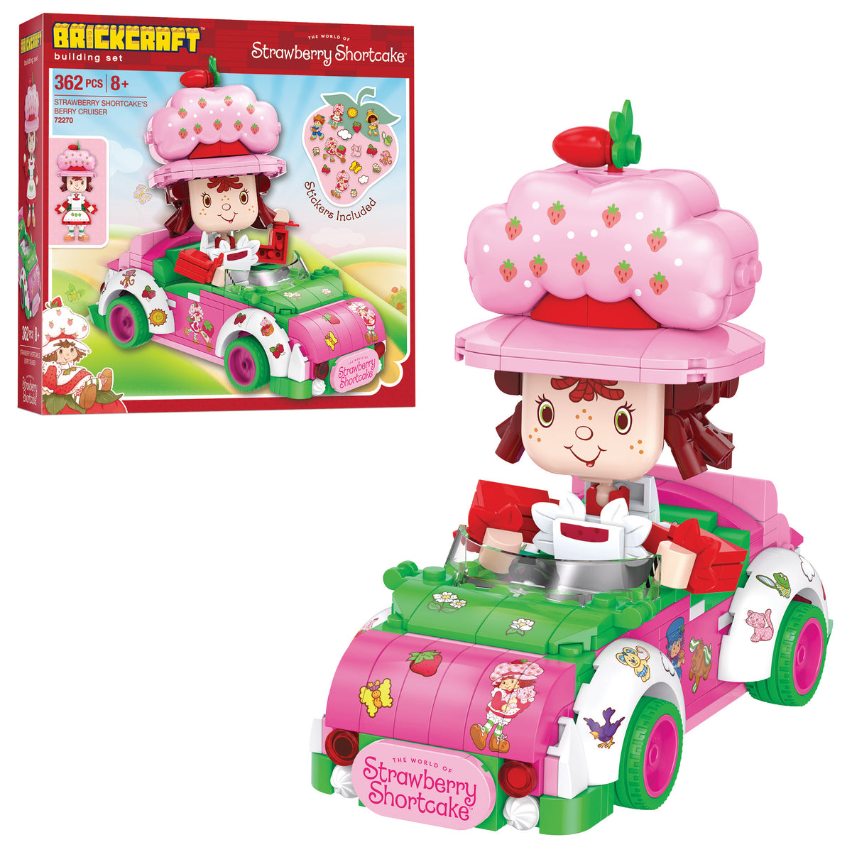 Brickcraft x Strawberry Shortcake Berry Cruiser Brick Building Set