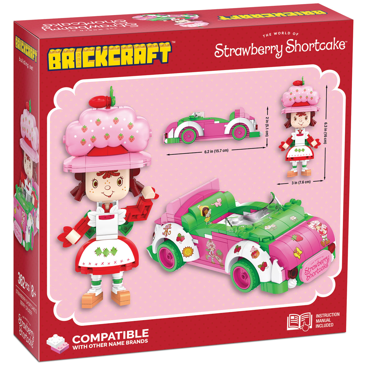 Brickcraft x Strawberry Shortcake Berry Cruiser Brick Building Set