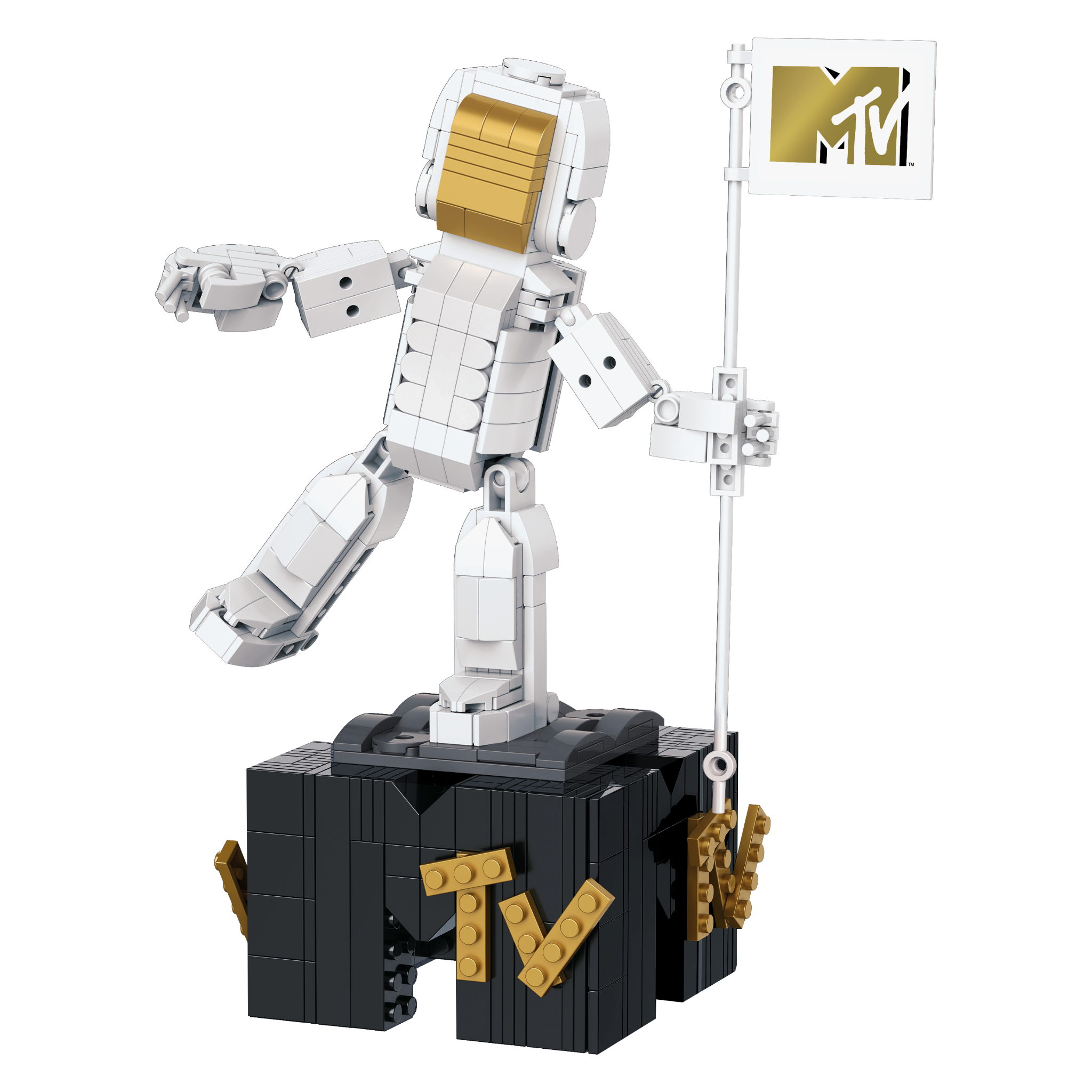 Brickcraft x MTV Moon Person Brick Building Set – 562 Piece Kit