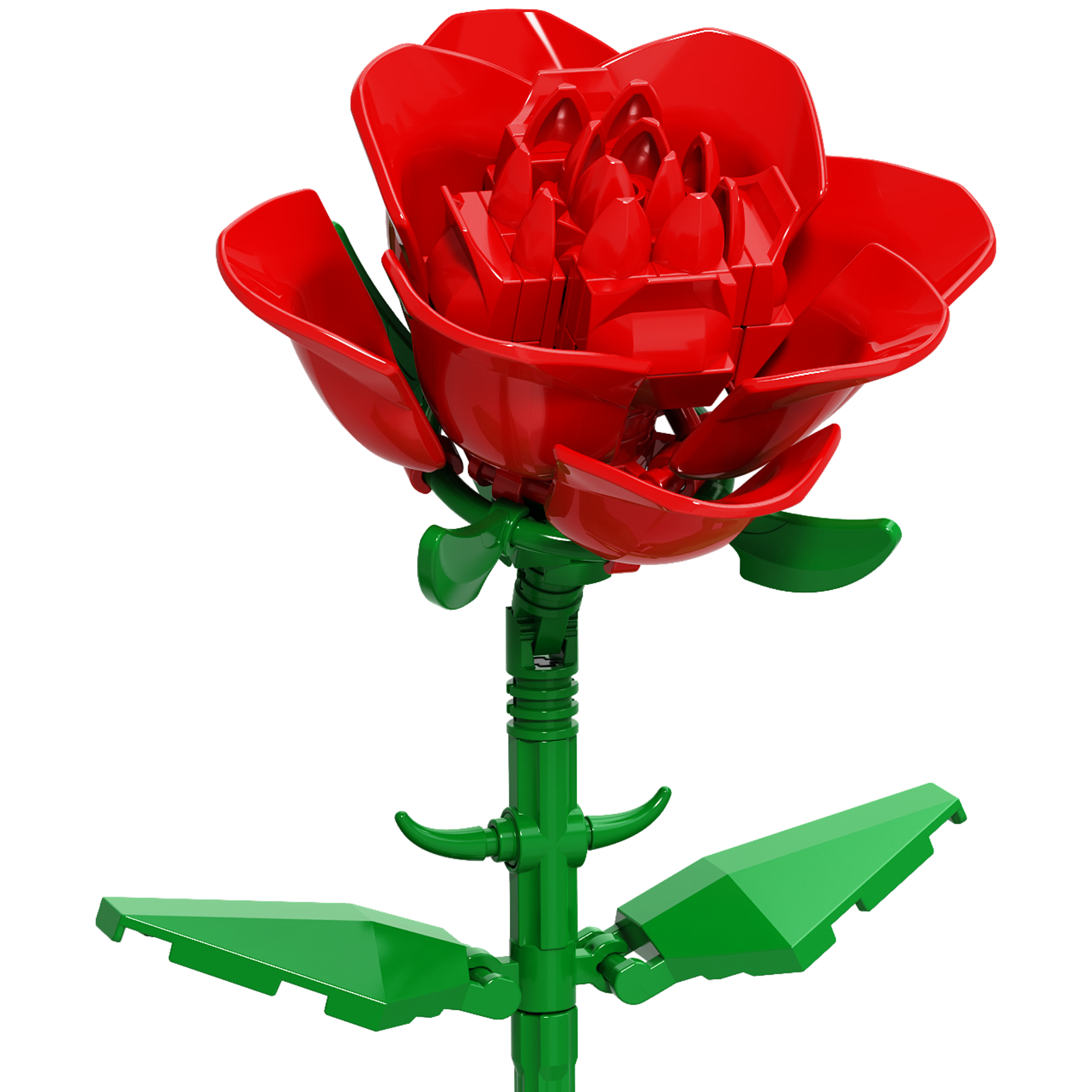 Bricktanicals Rose Brick Building Set – 71 Piece Kit – Brickcraft