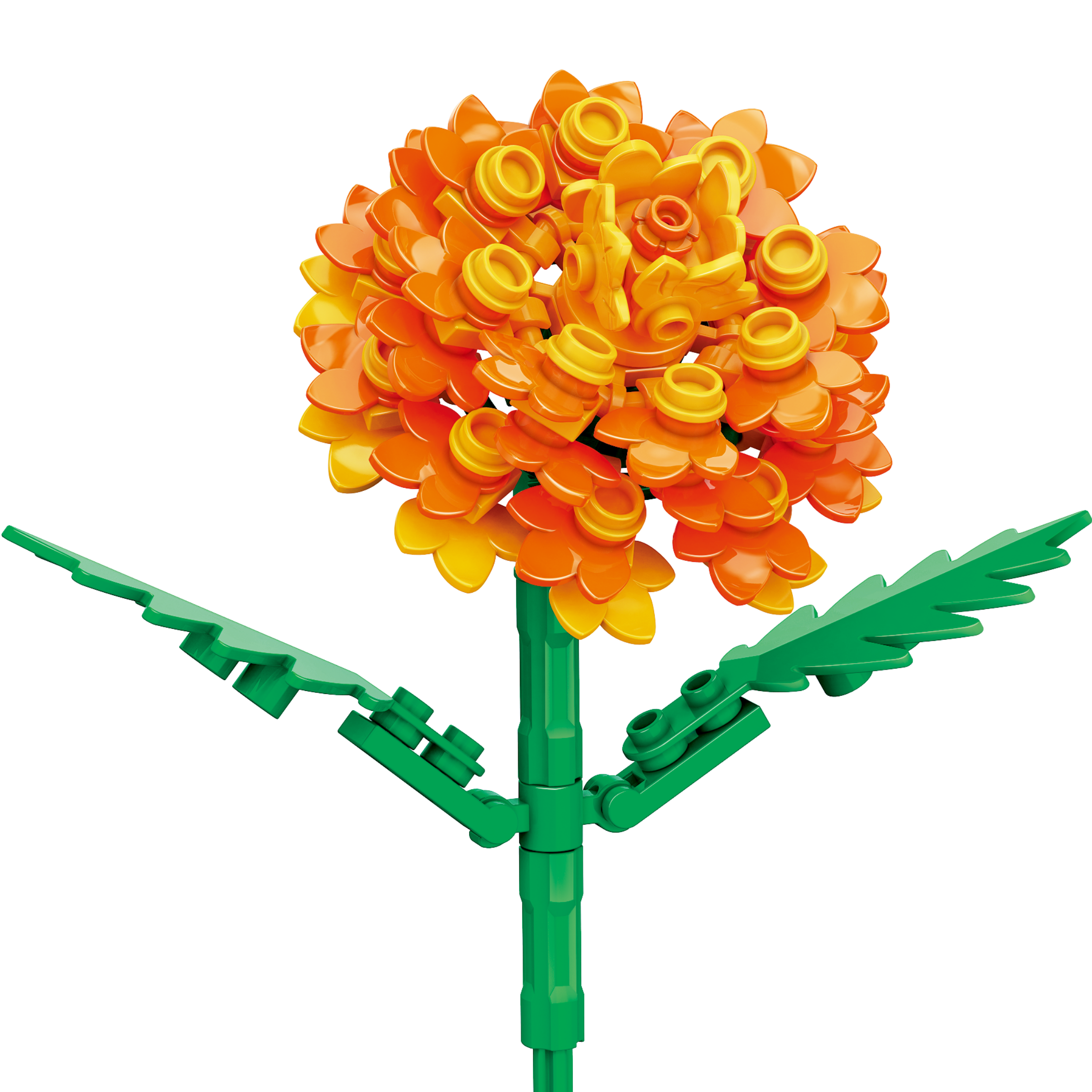 Bricktanicals Marigold Brick Building Set – 99 Piece Kit – Brickcraft